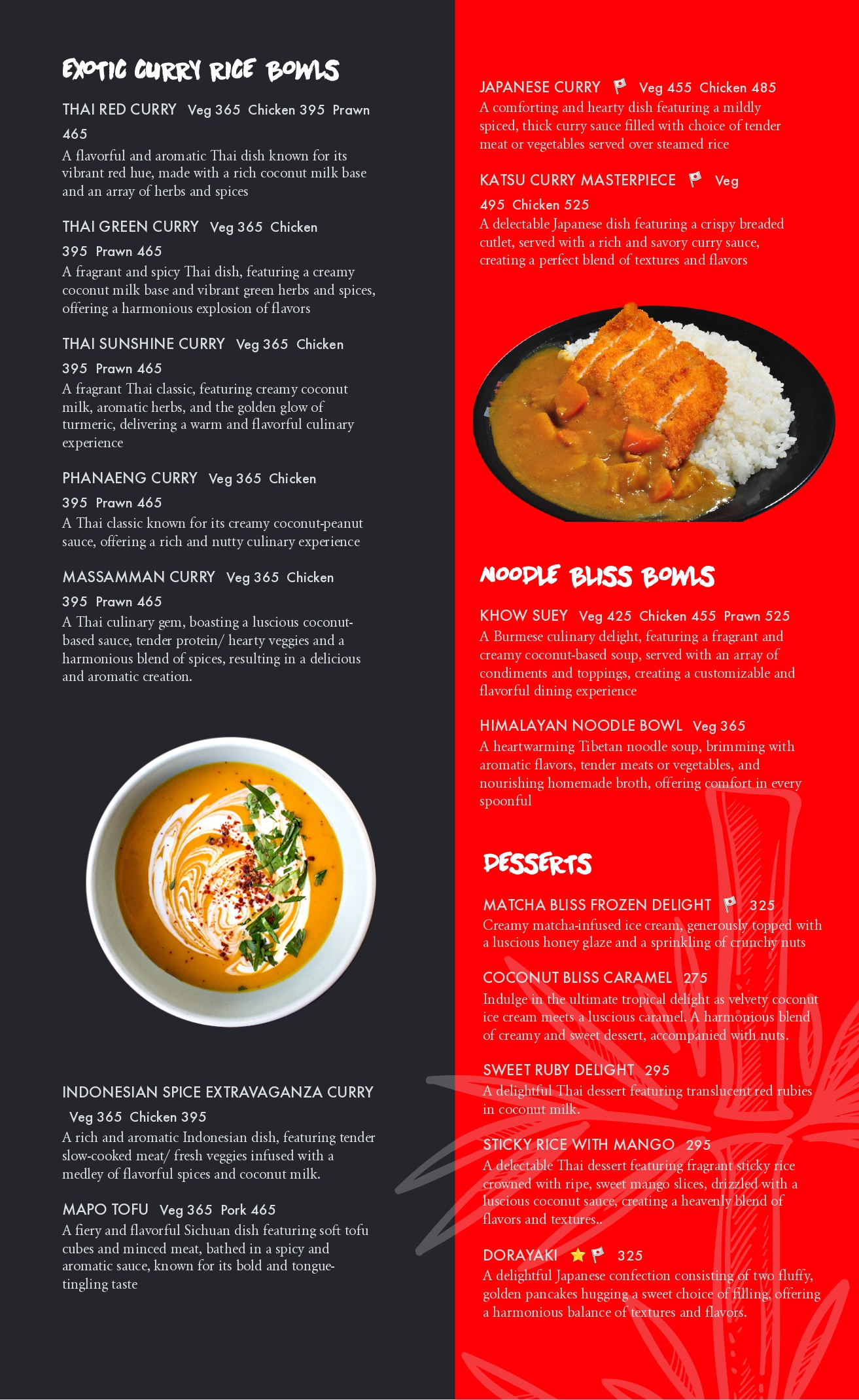 Shokudo Japanese and Pan Asian Restaurant : Menu